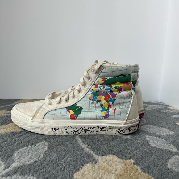Vans | Shoes | Vans Sk8hi Save Our Planet Continents Of The World Shoes ...